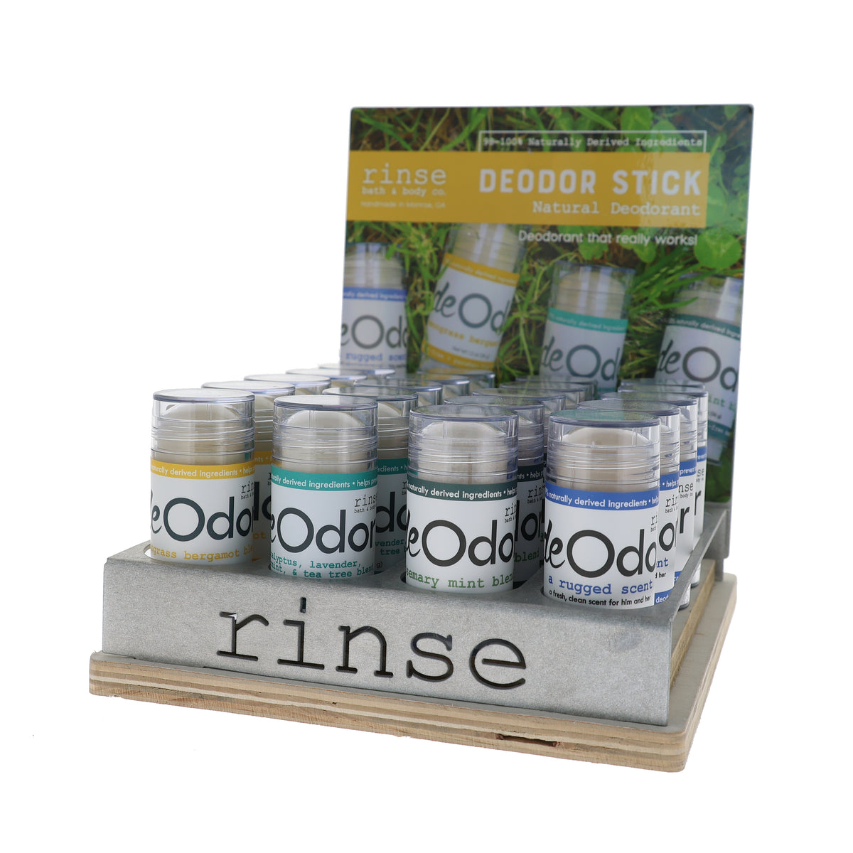deOdor Stick Display - Filled– Rinse Bath & Body Wholesale