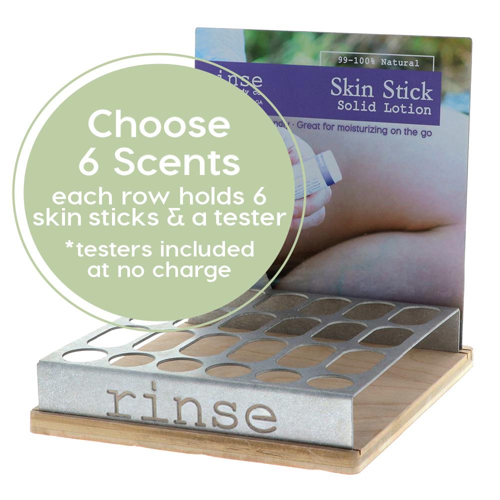 Skin Stick Display - Filled (6 flavor)– Rinse Bath & Body Wholesale